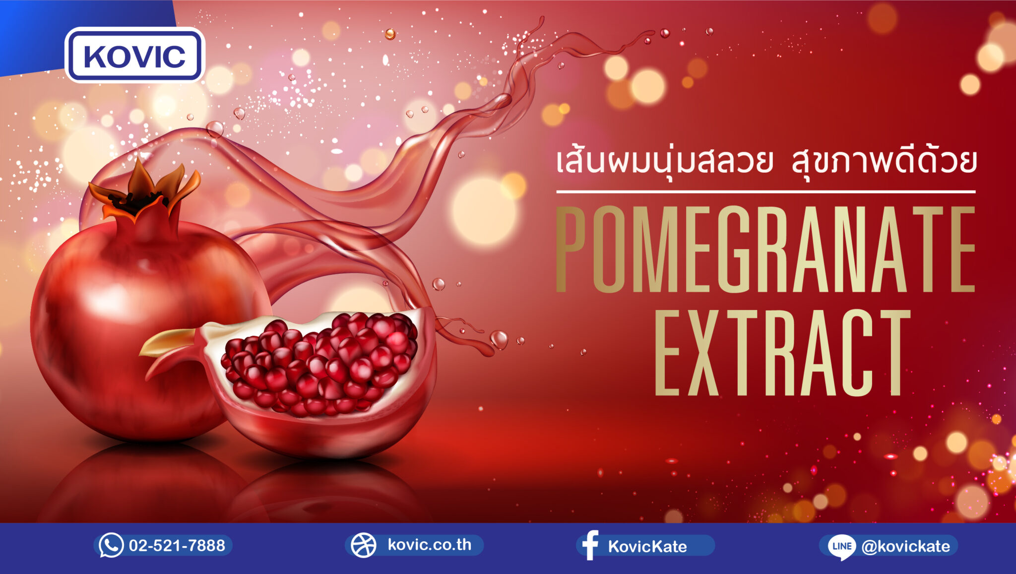 เส้นผมนุ่มสลวย สุขภาพดีด้วย Pomegranate Extract - ผลิตอาหารเสริม-รับ ...